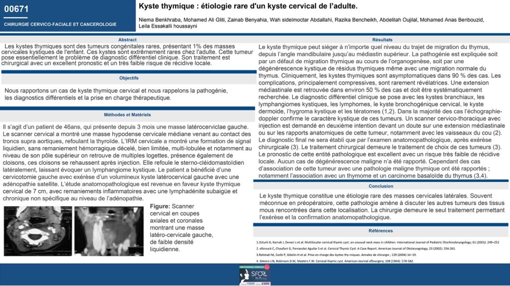 Kyste thymique : étiologie rare d’un kyste cervical de l’adulte – La ...